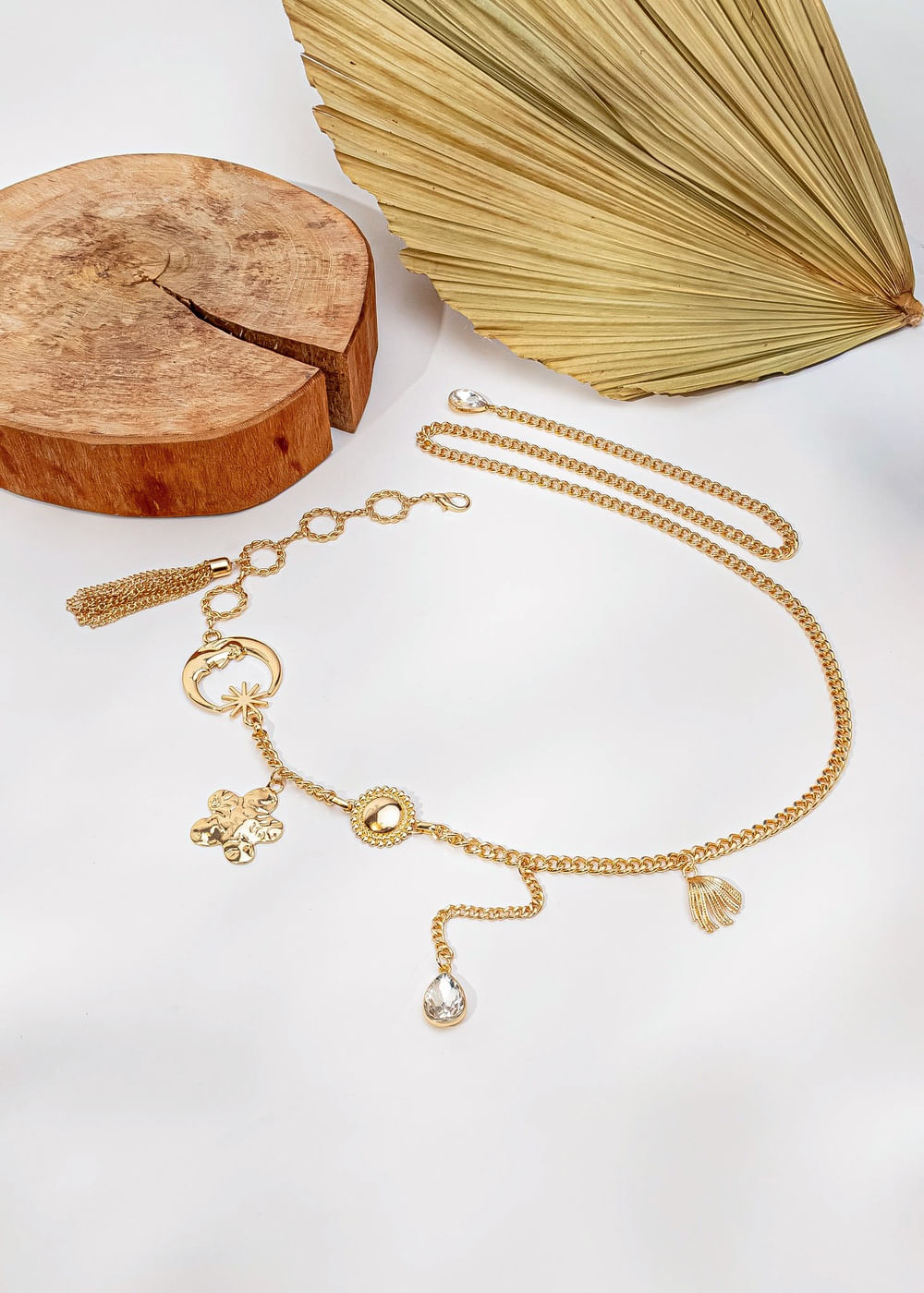 Cinto Corrente Aplicação Charms - OnLauri: Roupas Femininas | Site Oficial